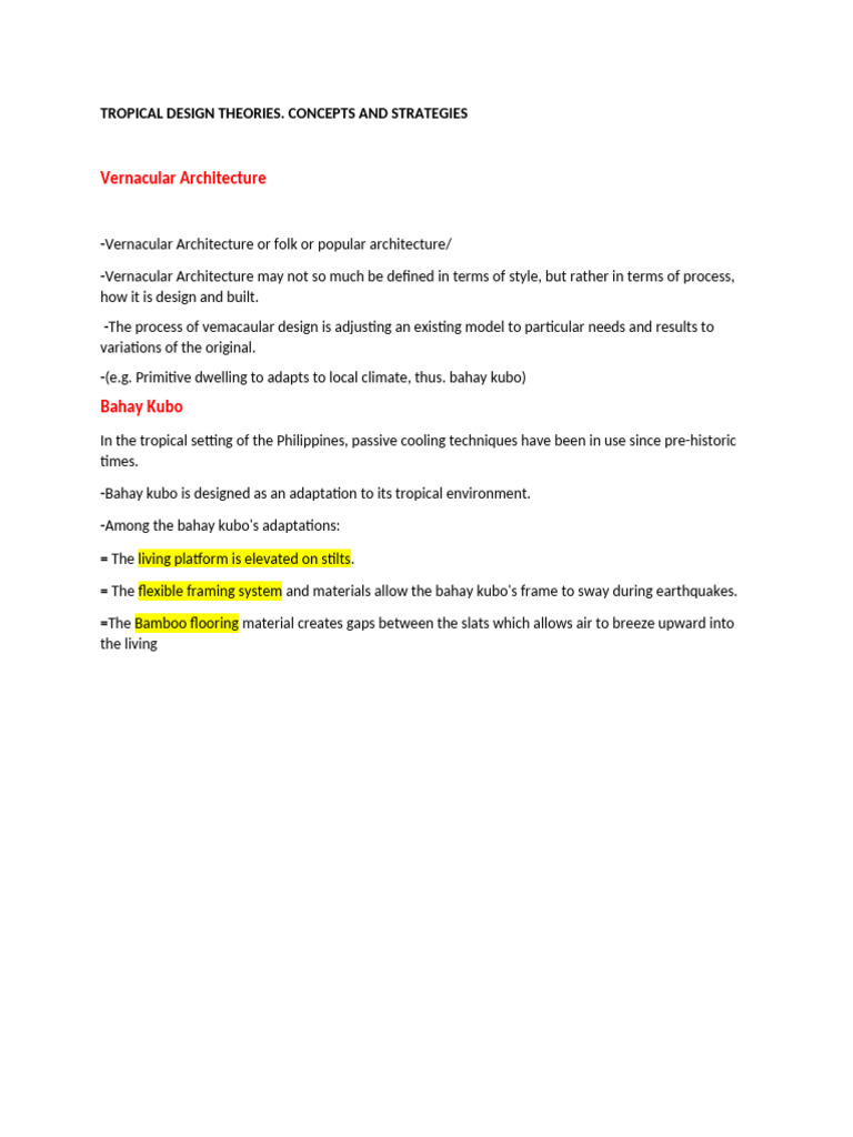 Tropical Vernacular Architecture Insights | PDF