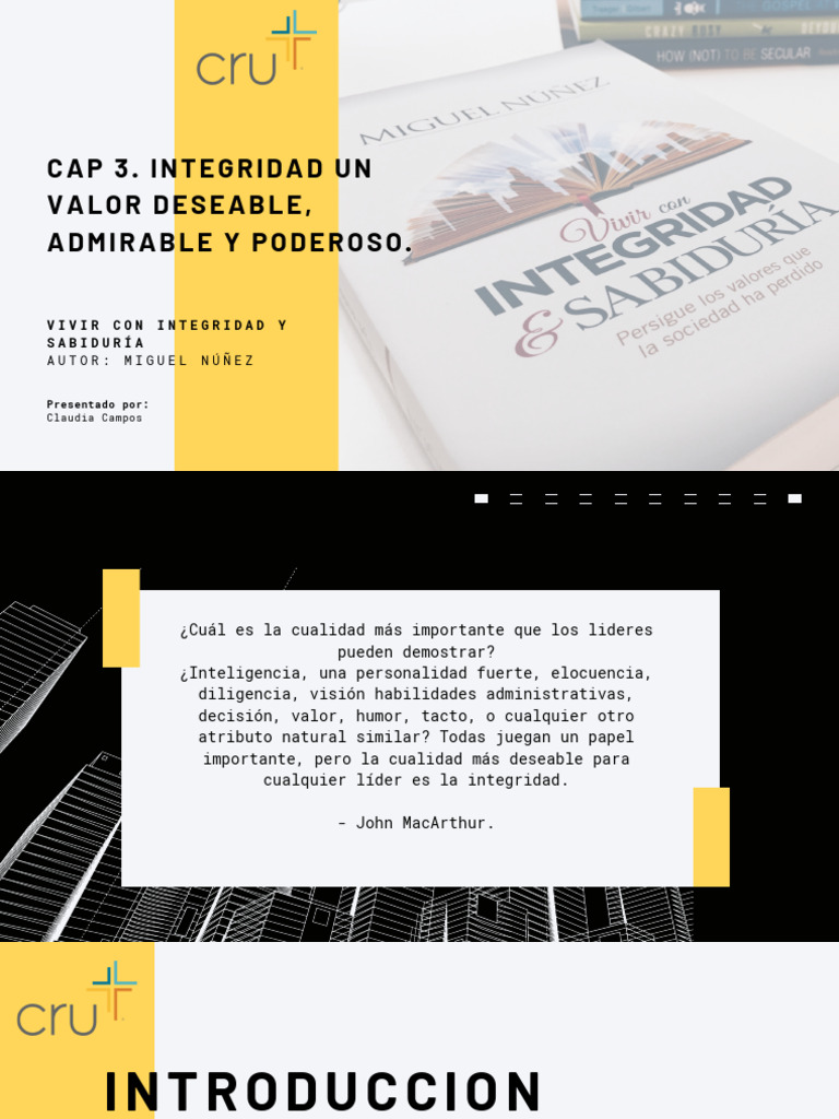 3 Presentacion - Integridad - Sabiduria - Cap3 | PDF