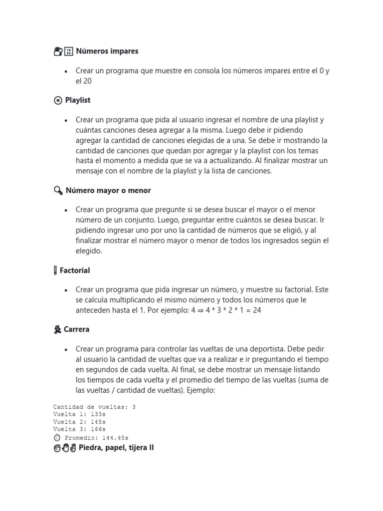 Ejercicios Para Practicar JavaScript | PDF