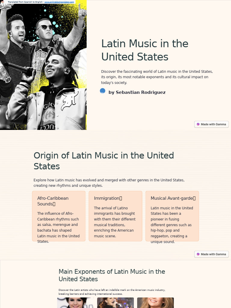 Latin Music's Impact in the USA | PDF | Performing Arts | Latin ...