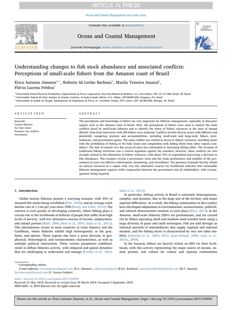 2020 Artigo Understanding Changes To Fish Stock Abundance and ...