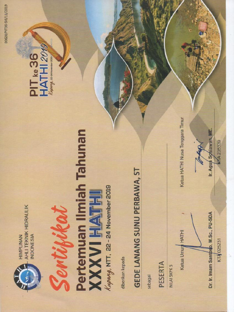 Sertifikat Hathi 2019 PIT-36 | PDF