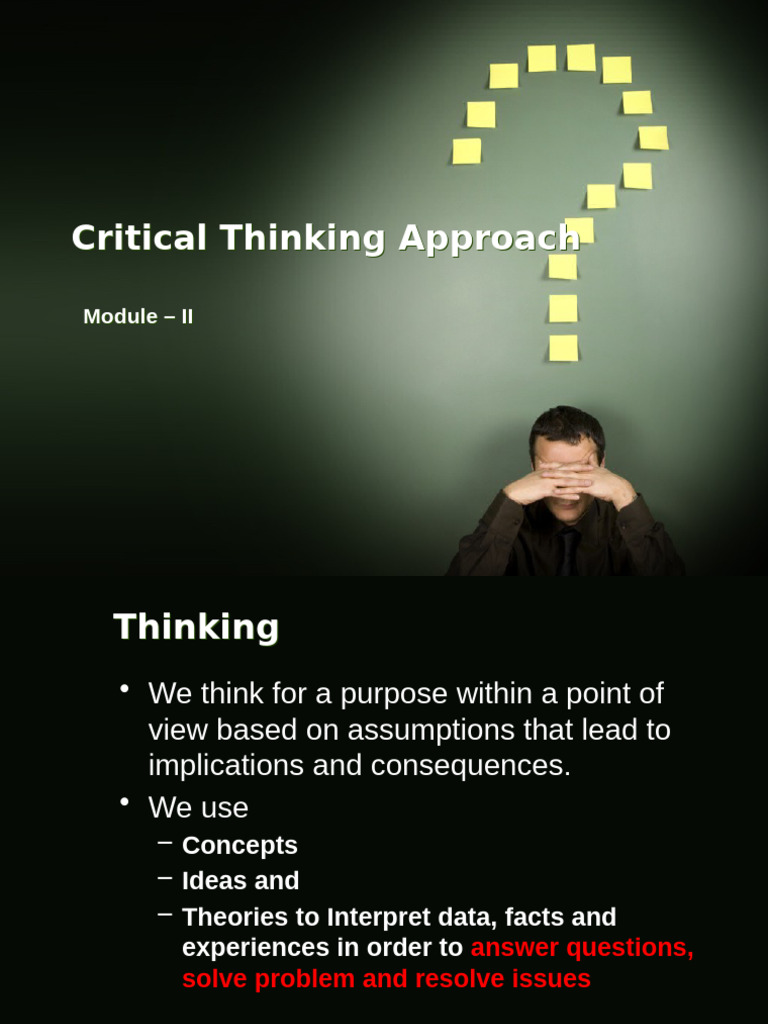 Understanding Critical Thinking Elements | PDF | Thought | Reason