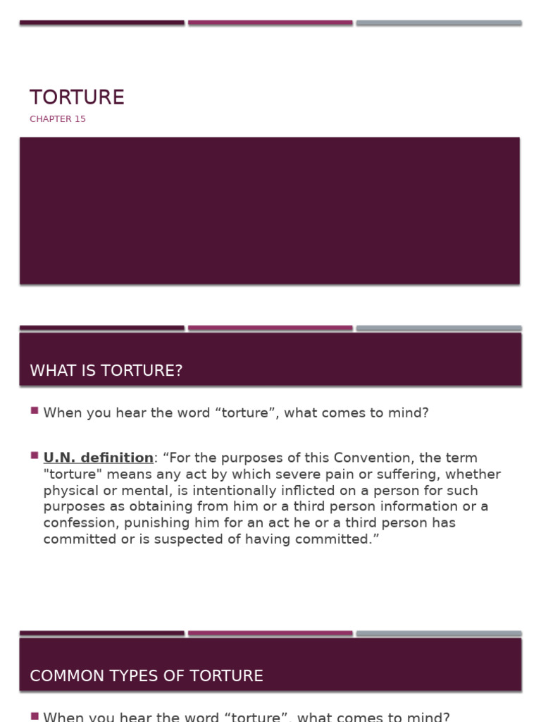 Chapter 15-Torture | PDF | Torture | Enhanced Interrogation Techniques