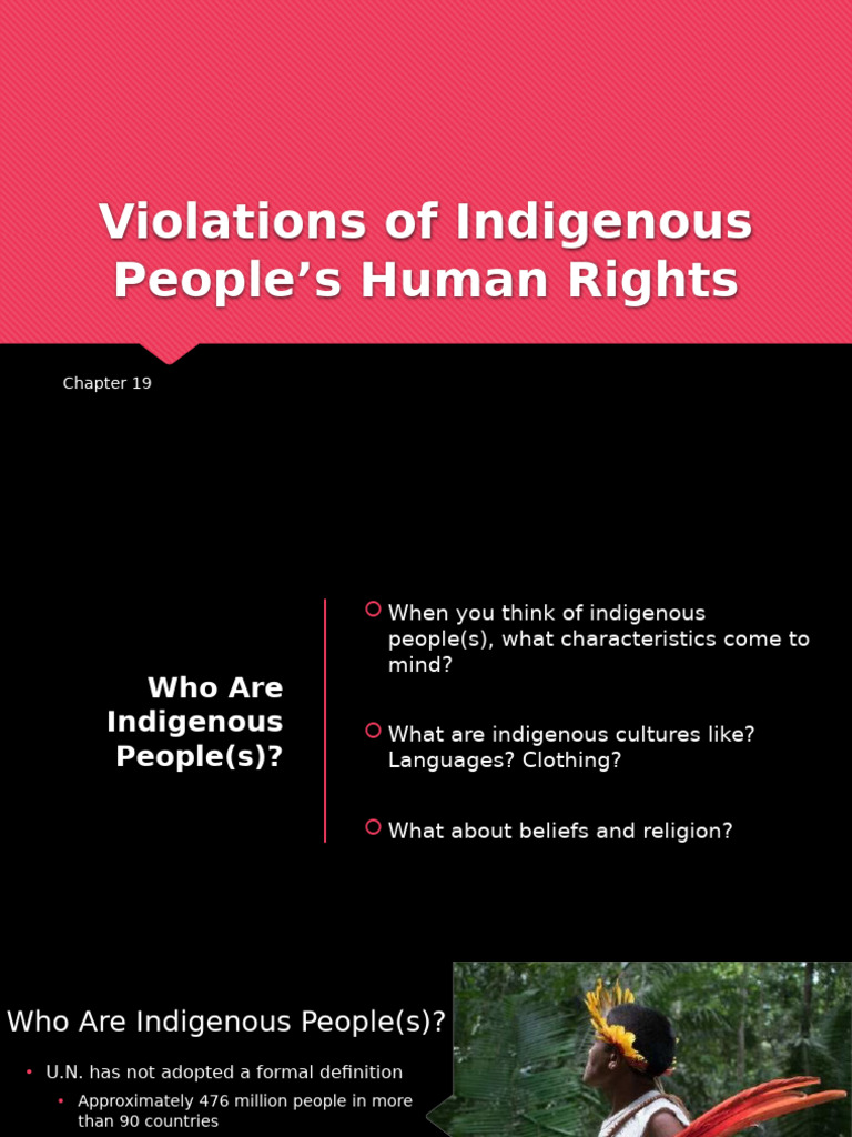 Chapter 19 - Indigenous People's Human Rights | PDF | Indigenous ...