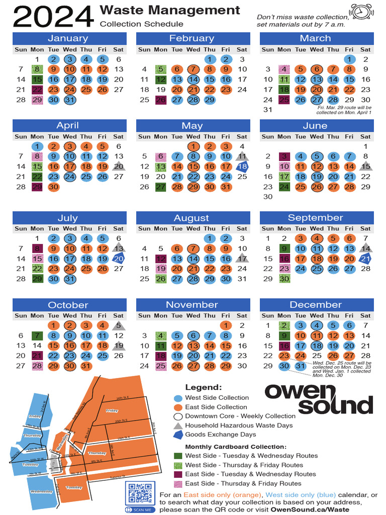 Owen Sound Waste Collection Schedule | PDF | Reuse | Waste