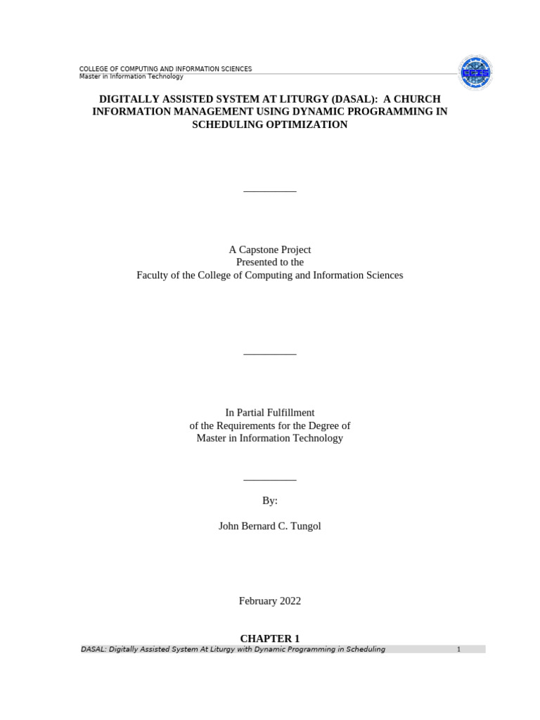 DASAL Chapters 1 To 5 Plagscan | PDF | Databases | Software Development Process