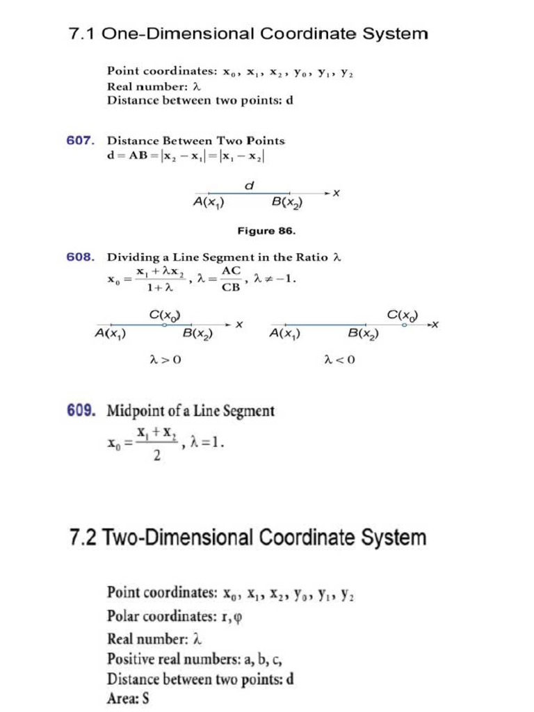 Analytic Geometry Formula (2D and 3D) | PDF