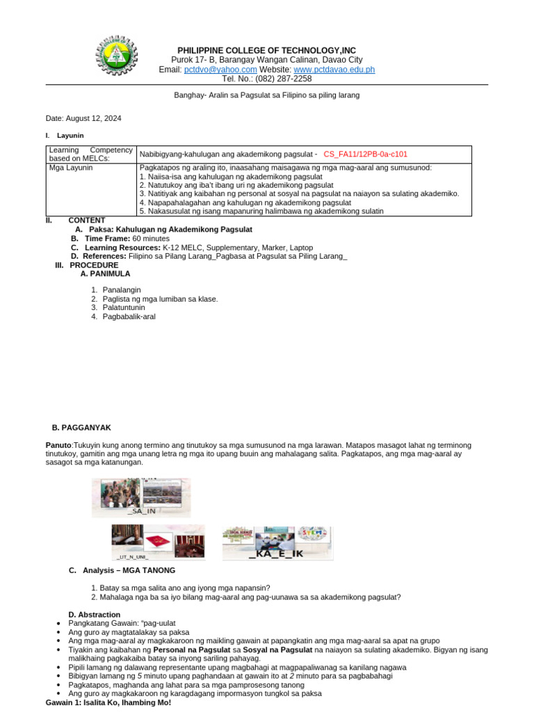 LP_Piling larang week 1 | PDF