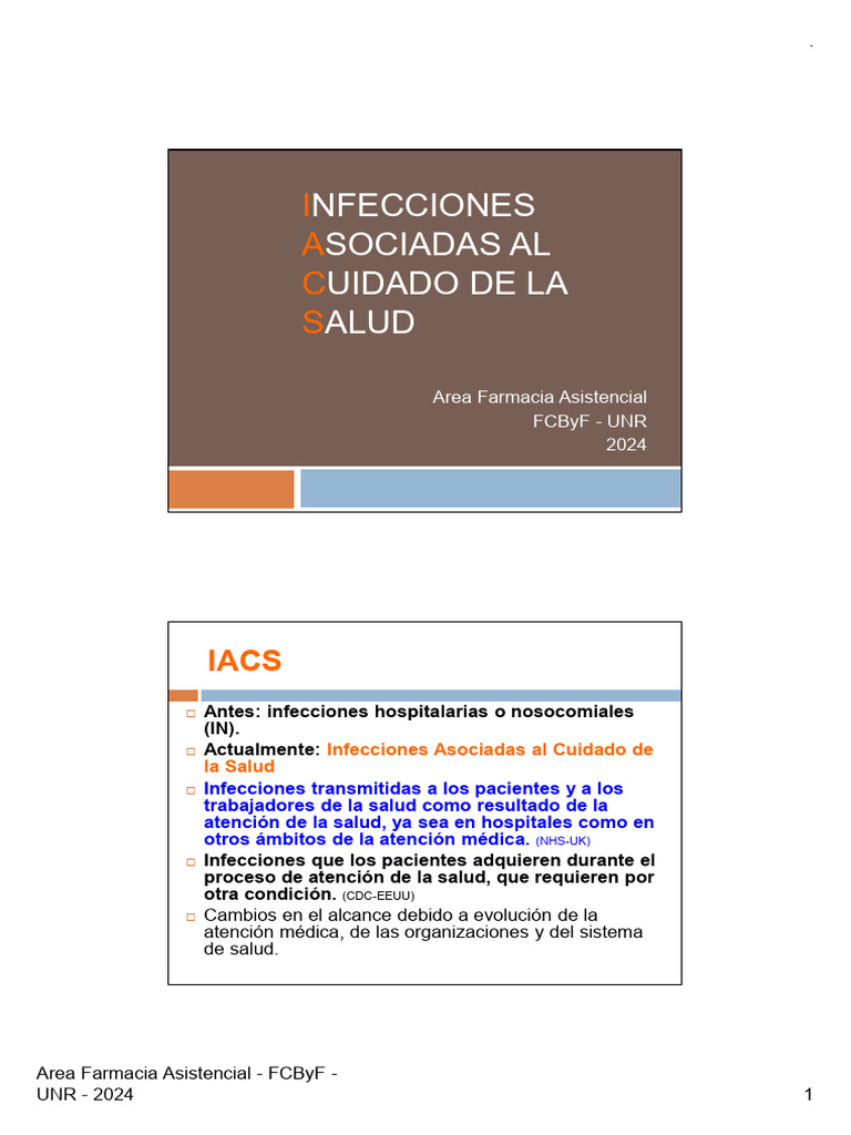IACS - Guia de Clase - Farm Asistencial 2024 | PDF | Medicina CLINICA | Salud pública