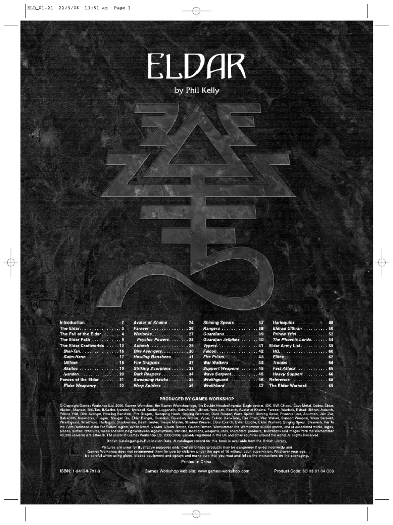 Codex Eldar 2006 4th Edition PDF Free | PDF