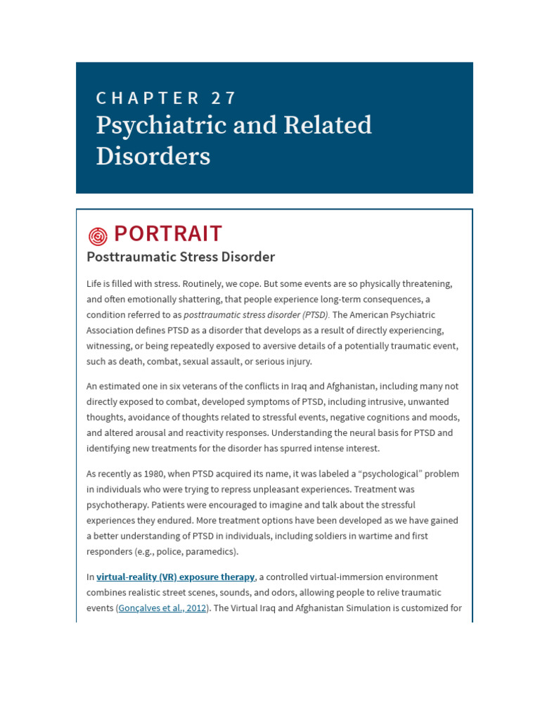 Chapter 27 Psychiatric and Related Disorders | PDF | Mental Disorder ...