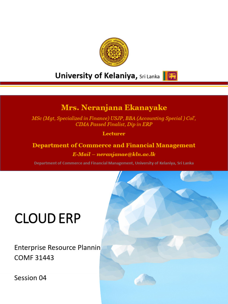 Cloud Erp - 01 - Stud | PDF | Cloud Computing | Enterprise Resource ... Cloud Erp - 01 - Stud | PDF | Cloud Computing | Enterprise Resource ...
