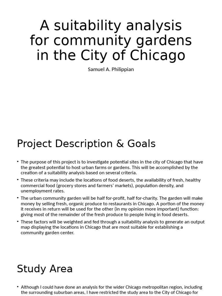 Philippian Chicago Community Garden Proposal | PDF | Earth Sciences