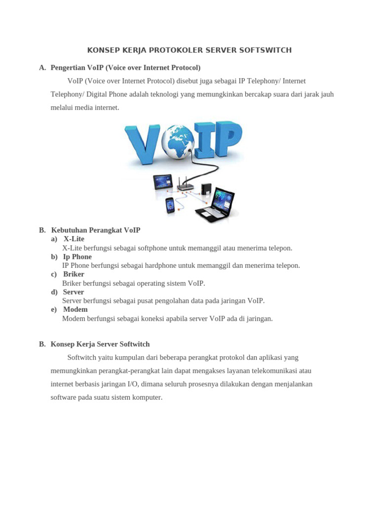 Konsep Kerja Protokoler Server Softswitch | PDF