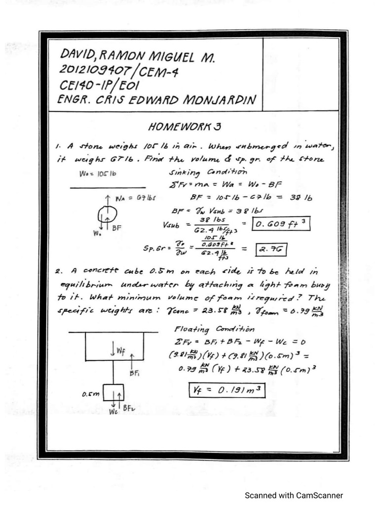 Mapua CPE 140 - 1P Homework 3 | PDF