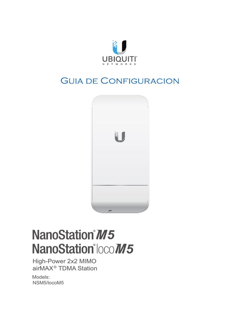 nanostation_m5 | PDF | Enrutador (Computación) | Wifi
