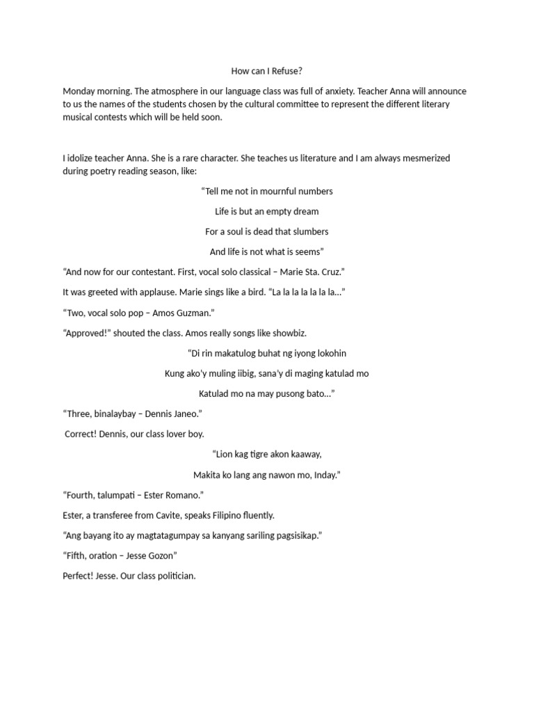 How Can I Refuse | PDF