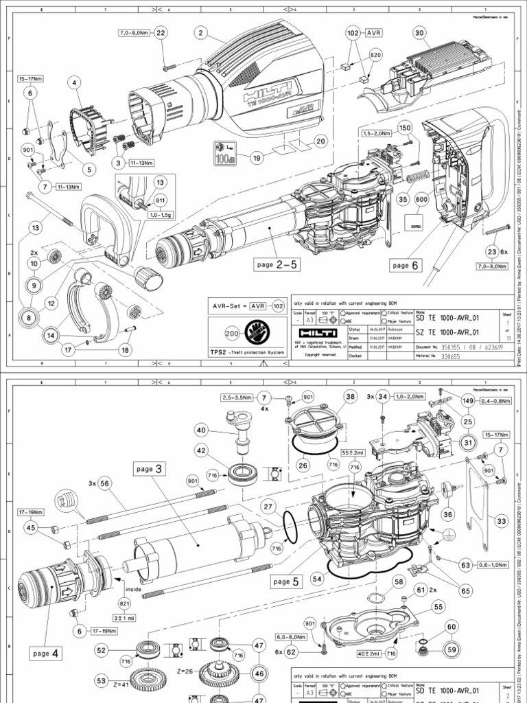 Hilti TE 1000-AVR Parts List | PDF