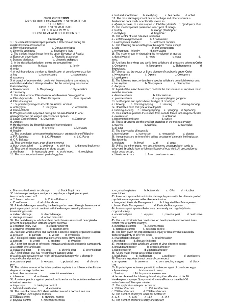 Cropro | PDF | Insects | Pest (Organism)