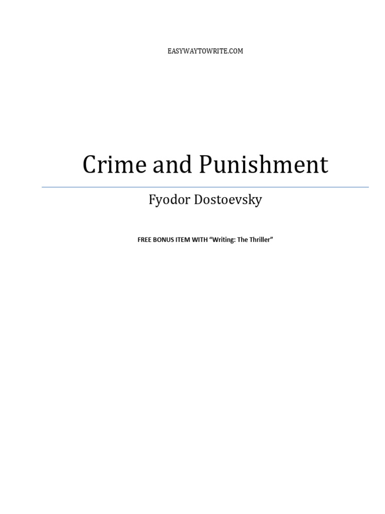 Crime&Punishment Fyodor Dostoevsky | PDF | Crime And Punishment