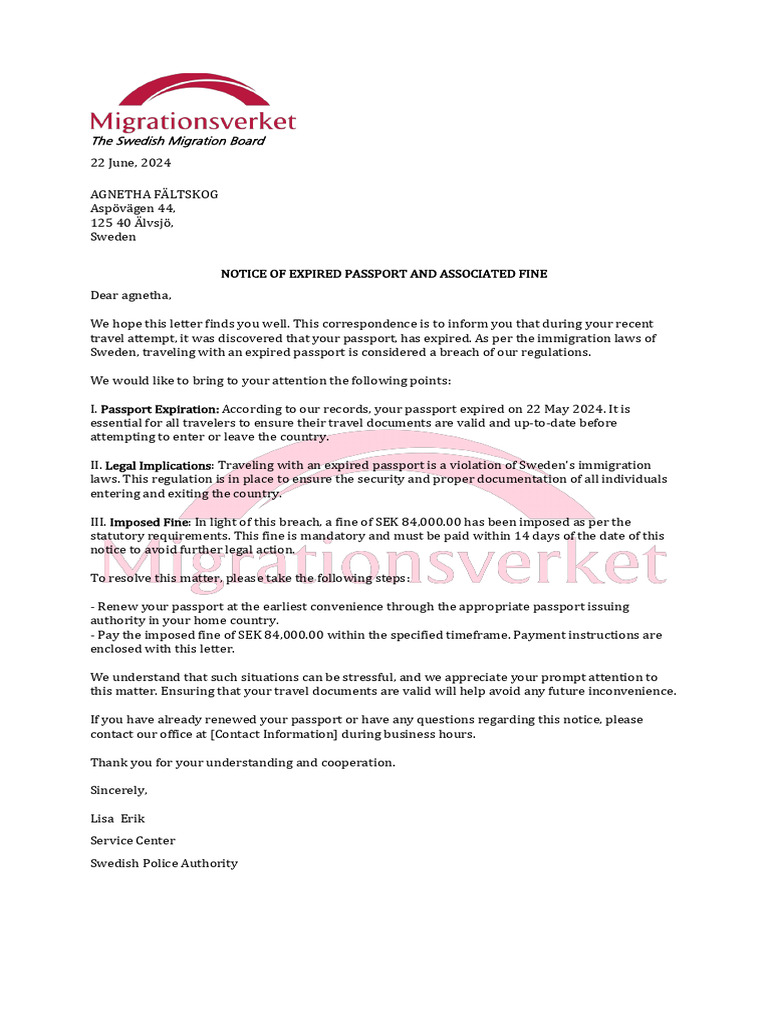 The Swedish Migration Board | PDF