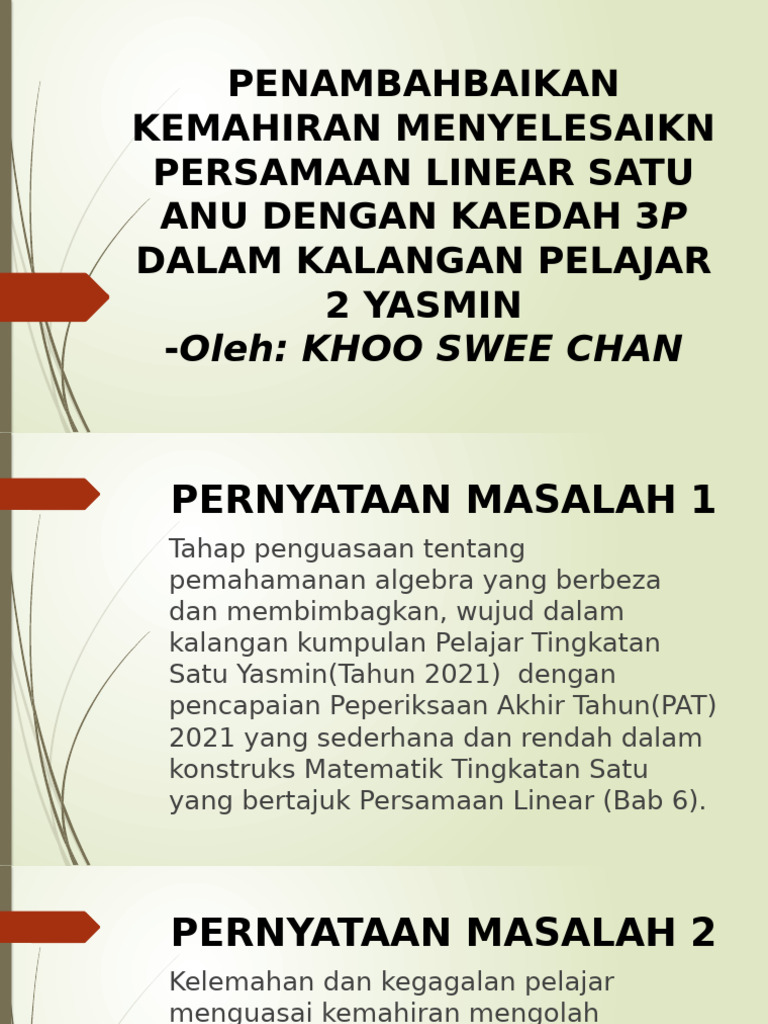 Kajian Tindakan Khoo Swee Chan | PDF