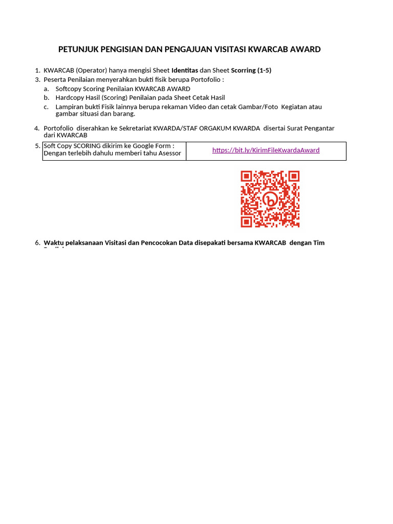 Aplikasi KWARCAB AWARD 2023 - REVISI 1-1 | PDF