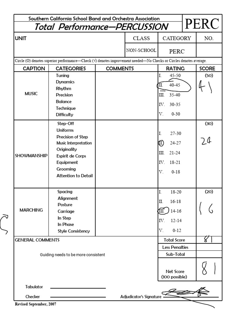 Mason Munoz - Parade-Percussion-Score-Sheet-Goldenrod-Paper | PDF