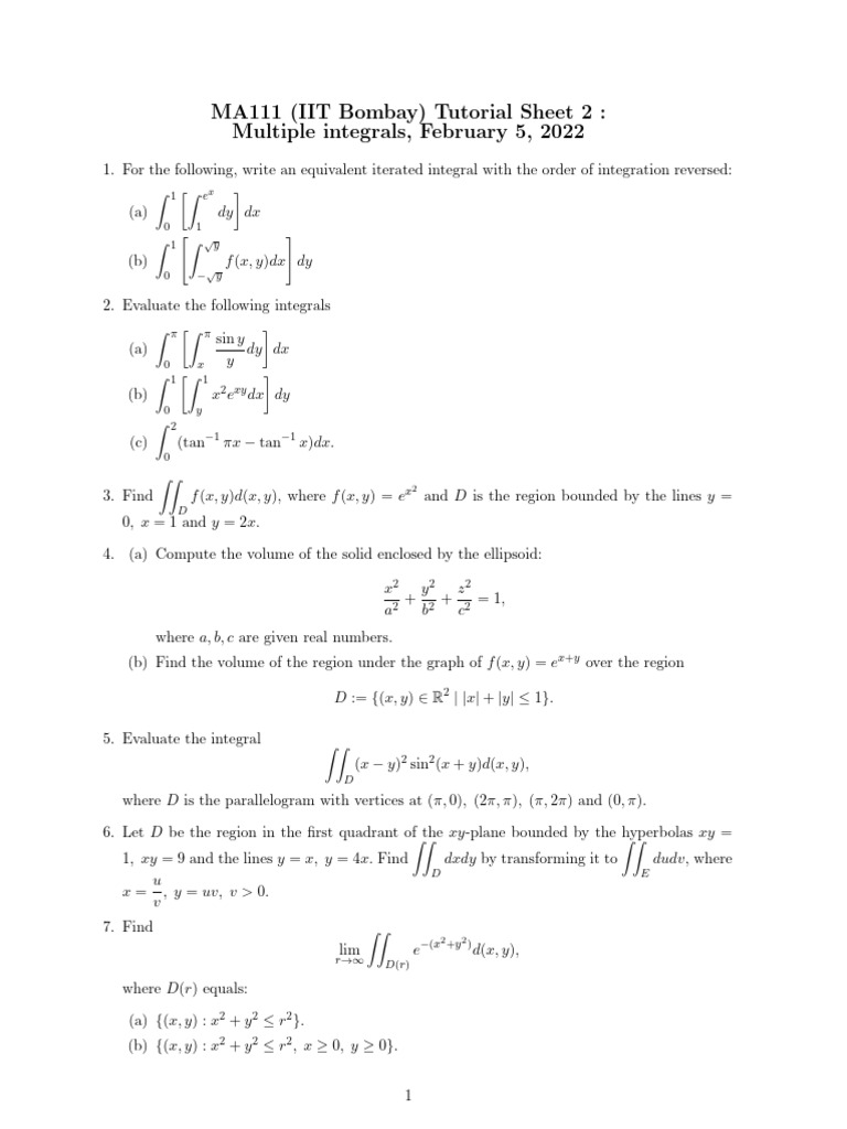 Ma 111 Tutorial 2 | PDF | Combinatorics | Discrete Mathematics