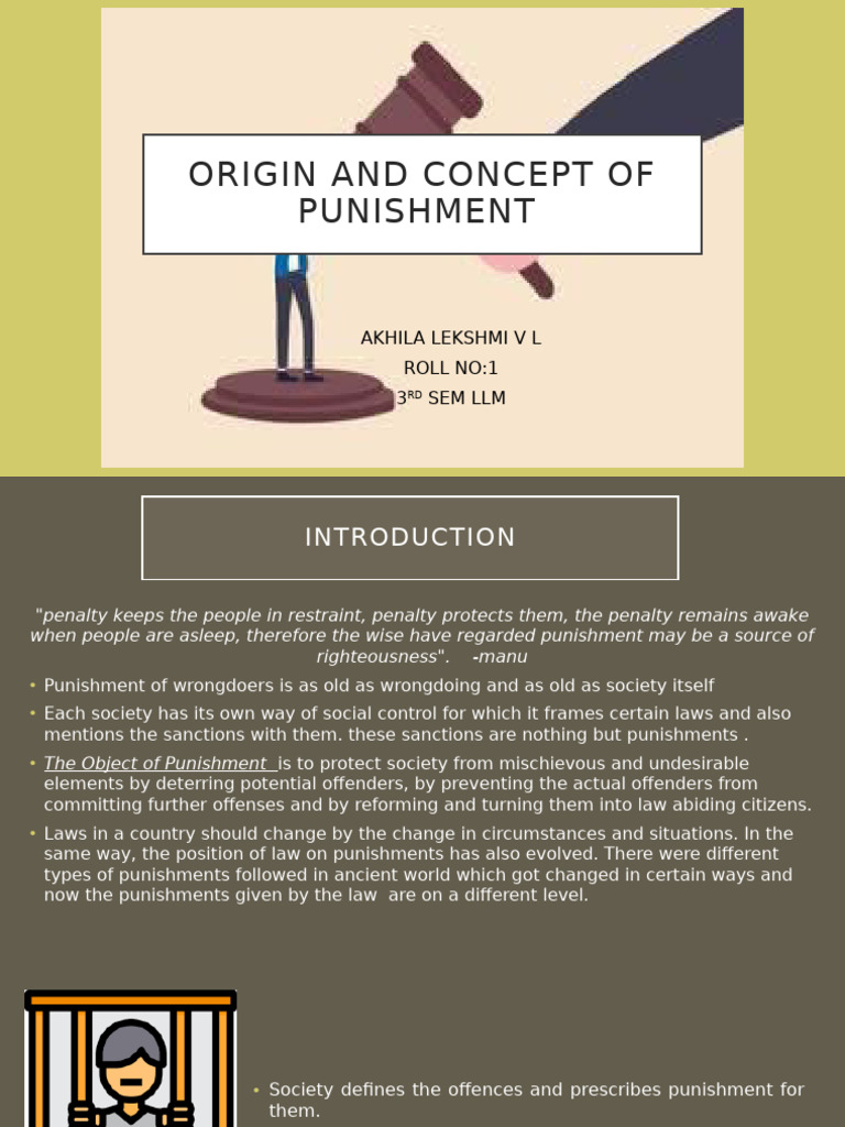 Origin and Concept of Punishment | PDF | Punishments | Crimes