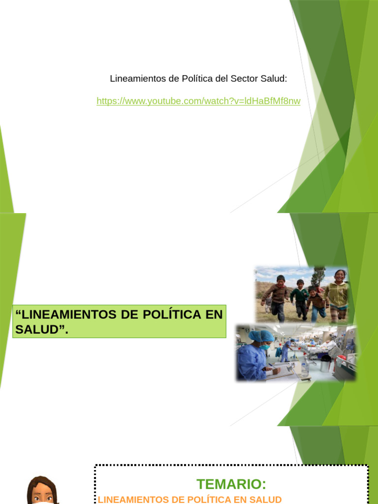 Lineamientos de Politica | PDF | Salud pública | Sistema de salud