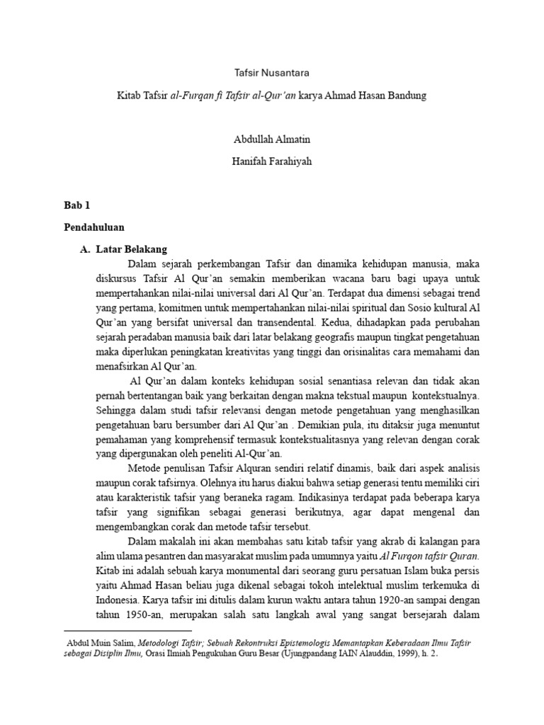Makalah Tafsir Nusantara-1 | PDF