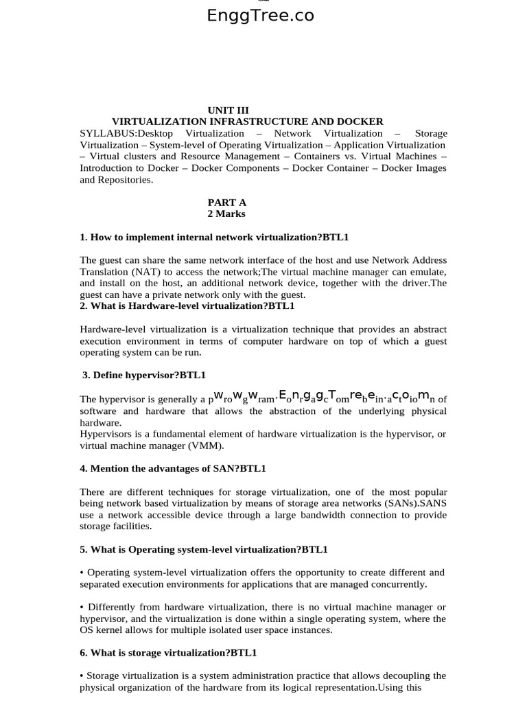 CCS335-Cloud-Computing-QB - Unit 3, 4 & 5 | PDF | Virtualization | Virtual Machine