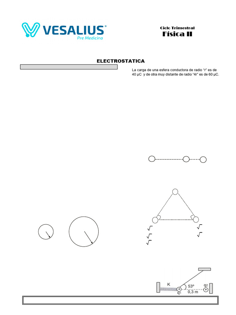 Práctica de Electrostatica: Ejercicios Resueltos | PDF | Corriente eléctrica | Electromagnetismo