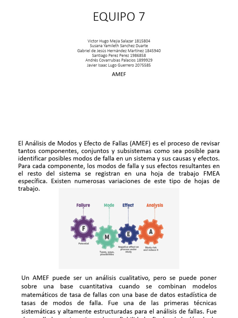 Sistema Amef Sideas | PDF | Calidad (comercial) | Sistema de manejo de ...