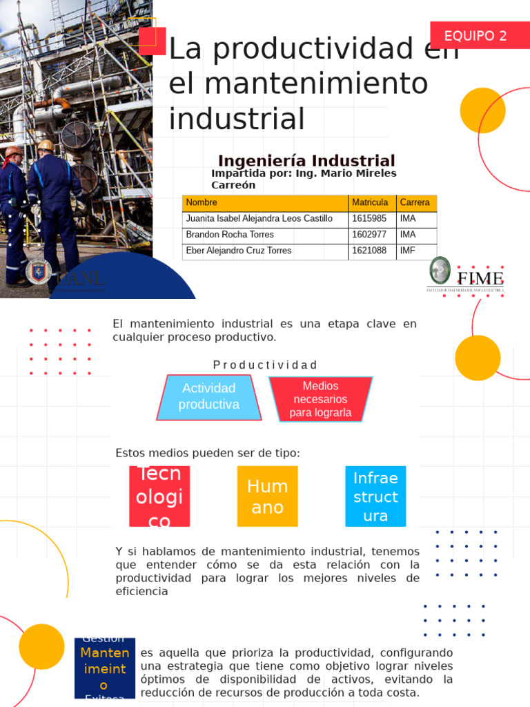 Mejora de Productividad en Mantenimiento Industrial | PDF | Business ...