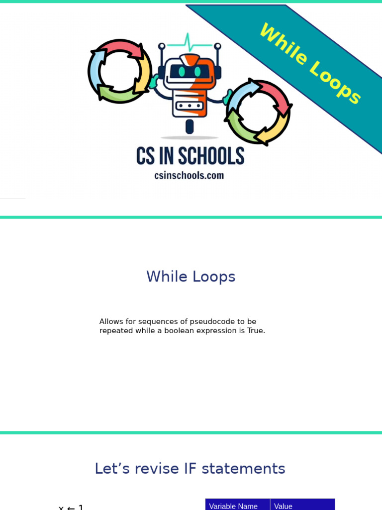 While Loops | PDF | Control Flow | Computer Programming While Loops | PDF | Control Flow | Computer Programming