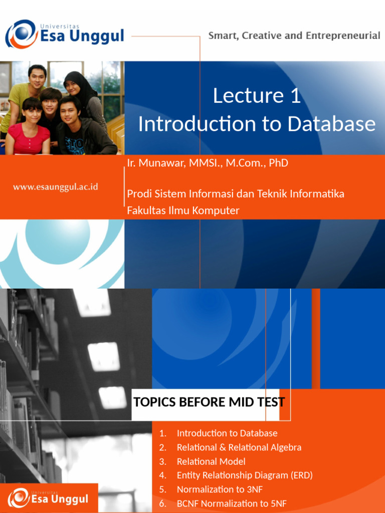 UEU Basis Data Pertemuan 1 | PDF | Databases | Relational Model