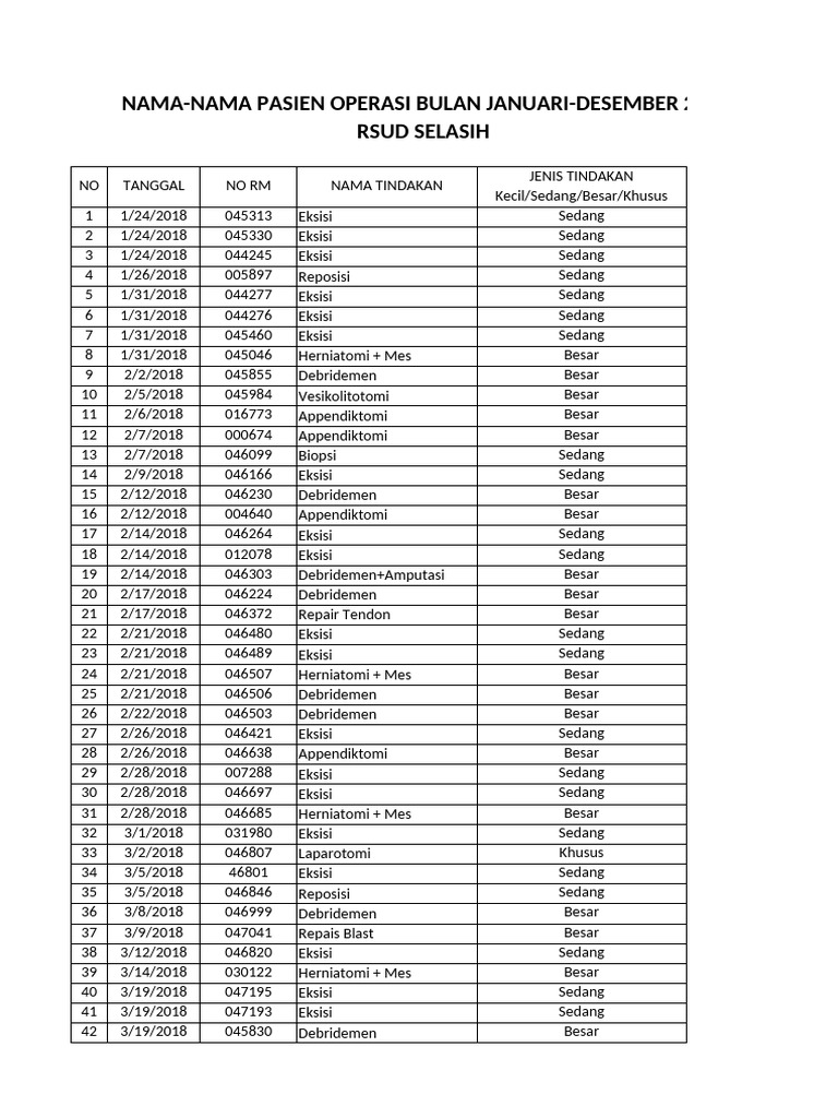 DR Adi Rekap Pasien | PDF