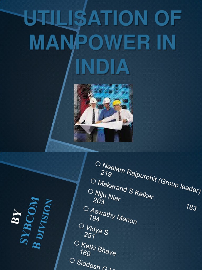 Utilisation of Manpower in India | PDF