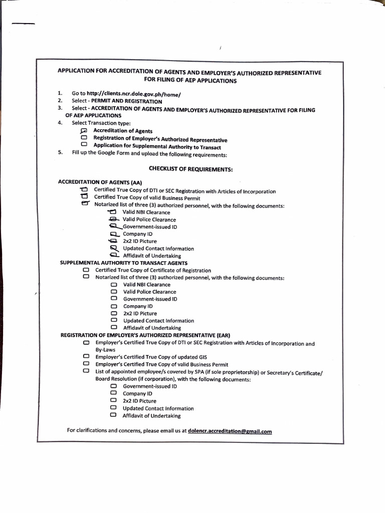 Application For Accreditation of Agents and Employer's Authorized | PDF | Business | Justice