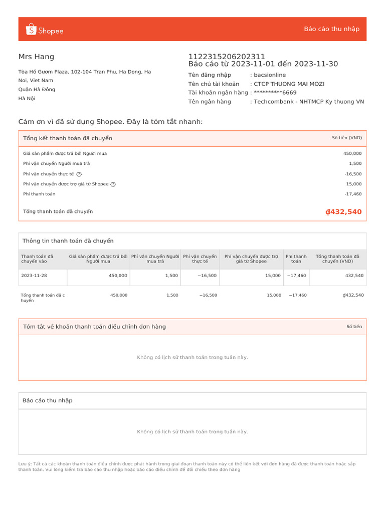 Monthly Report 2023 11 Pdf