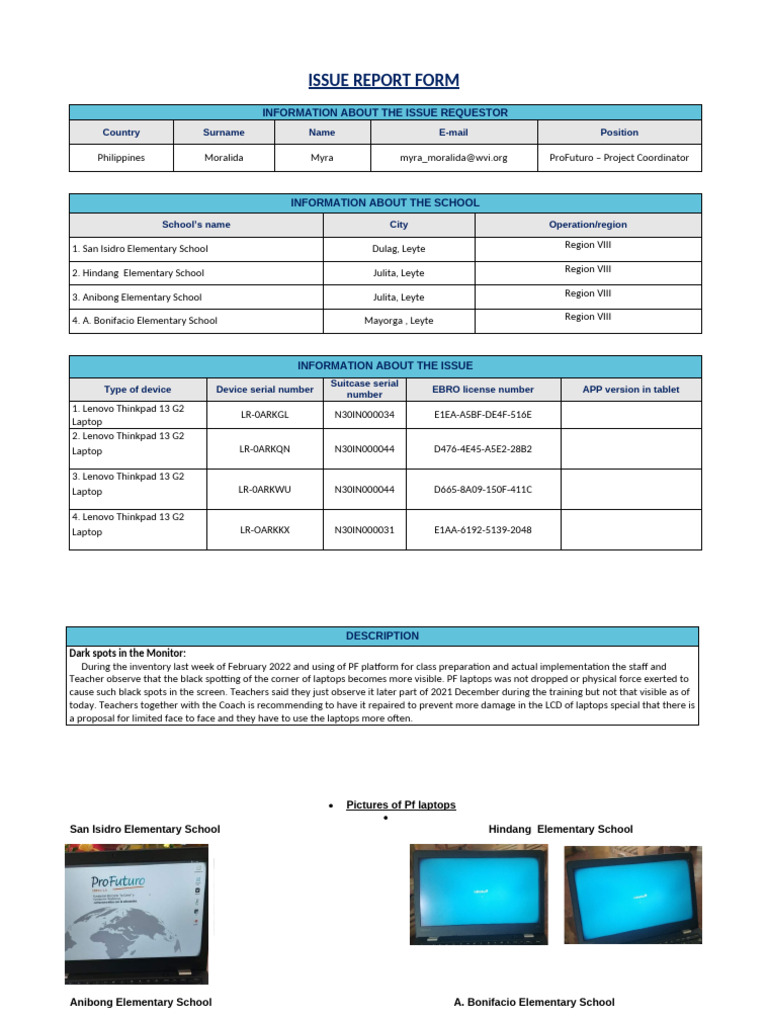 Lenovo Laptop Monitor Issue Report | PDF | Laptop | Lenovo