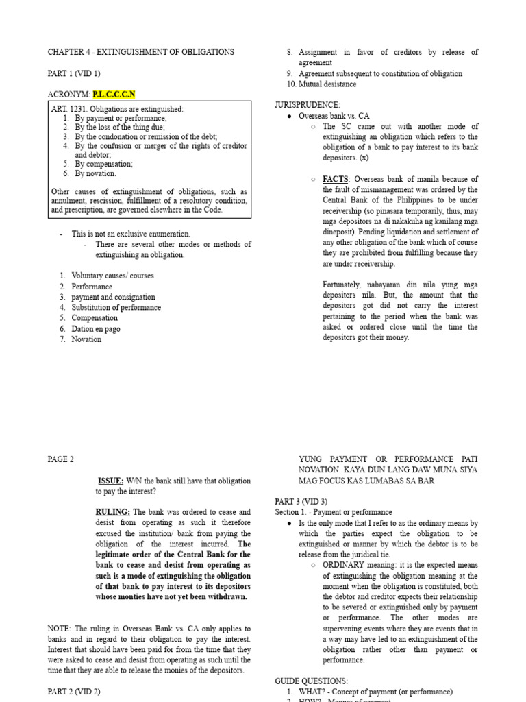 Oblicon - Chap 4 - PART 1 VIDS | PDF | Debt | Lease