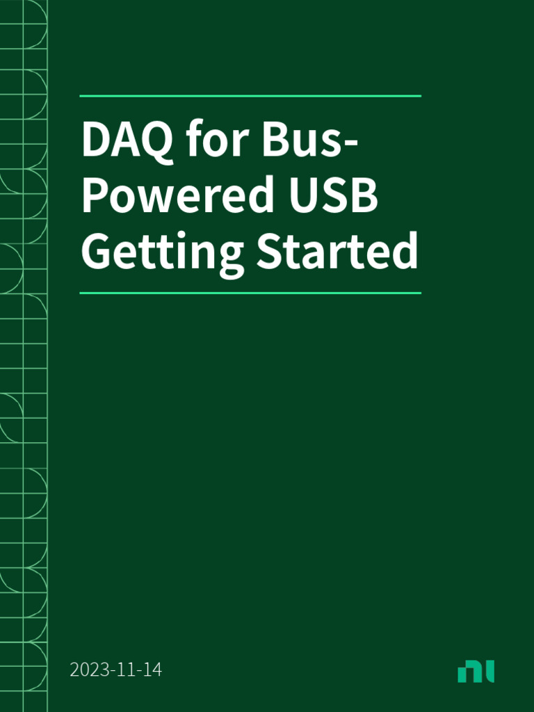 Daq For Bus-Powered Usb Getting Started 11-14-2023 | PDF | Data Acquisition | Usb