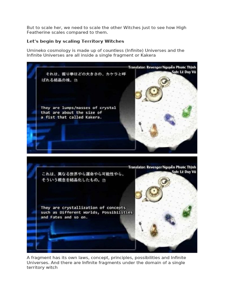 Featherine's Boundless Power Scaling | PDF | Infinity | Universe