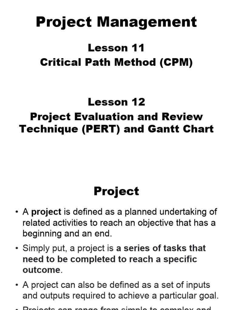 L11 Project Management - CPM-1 | PDF | Project Management