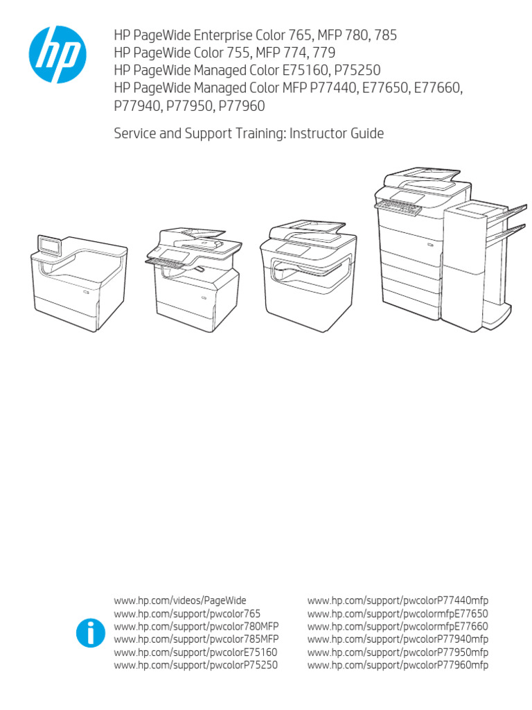 HP PageWide Enterprise Color 765, MFP 780, 785 | PDF | Printer (Computing) | Image Scanner