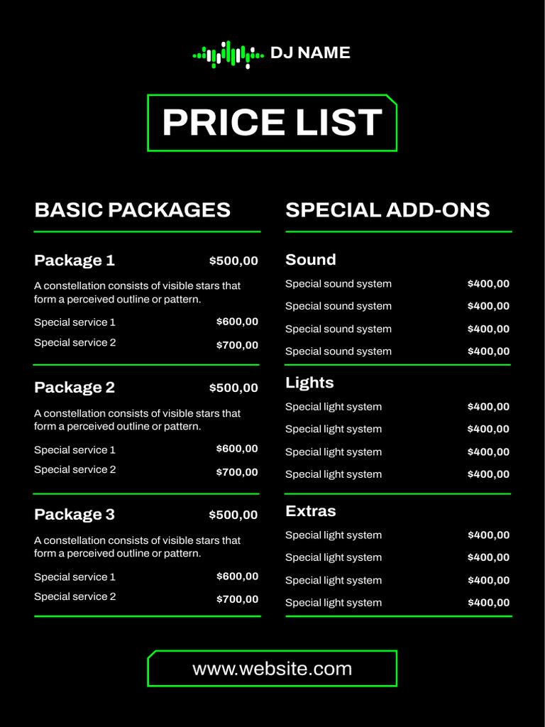 Wepik Professional The Move DJ Price List 202405020703477HGe | PDF ...